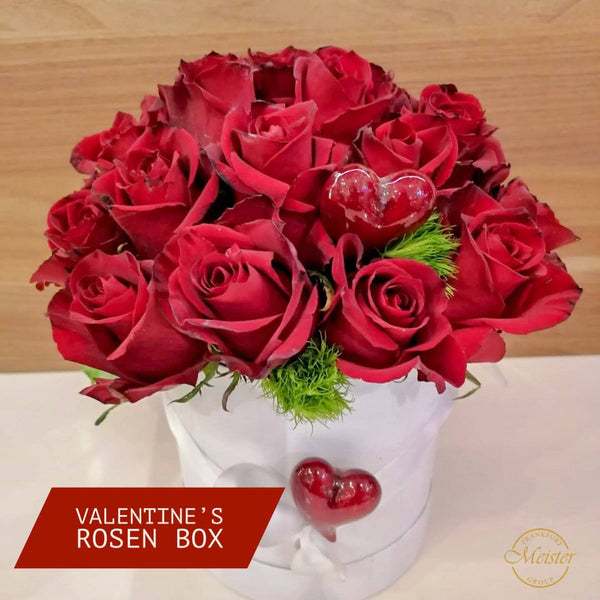 Romantische Blumen Box mit Rosen kaufen | Blumen Meister Frankfurt & Düsseldorf – Blumen Meister ...